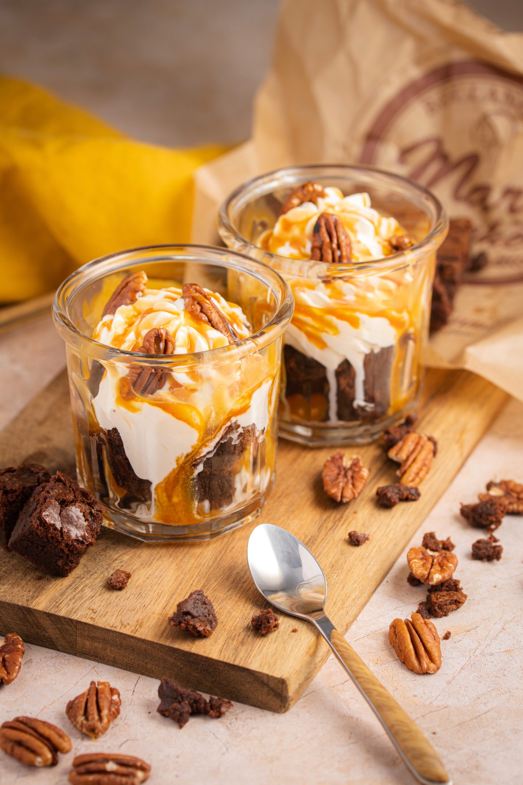 Verrines minutes aux restes de brownie ! - Marie Blachère