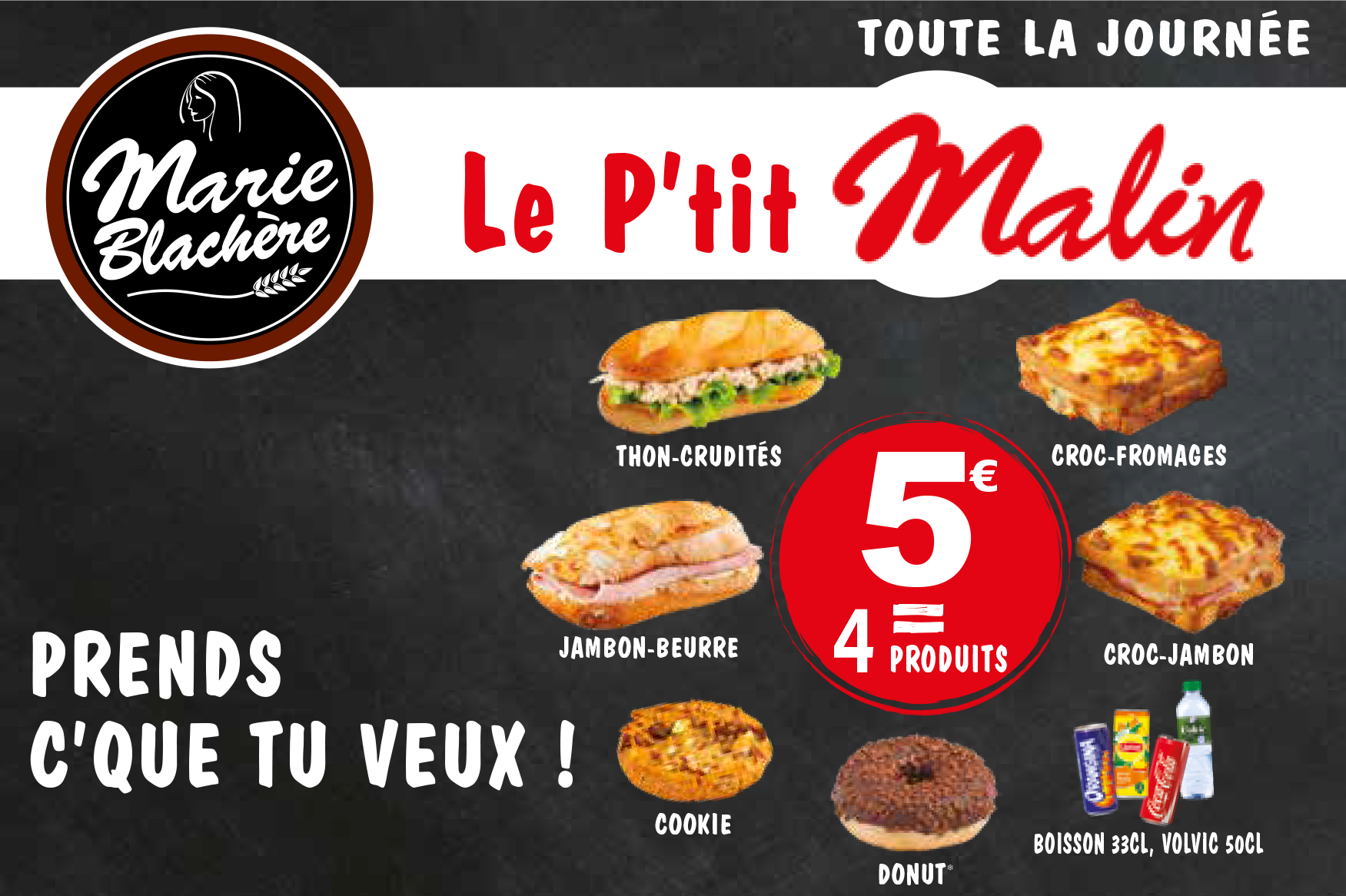 Le menu P'tit Malin - Marie Blachère