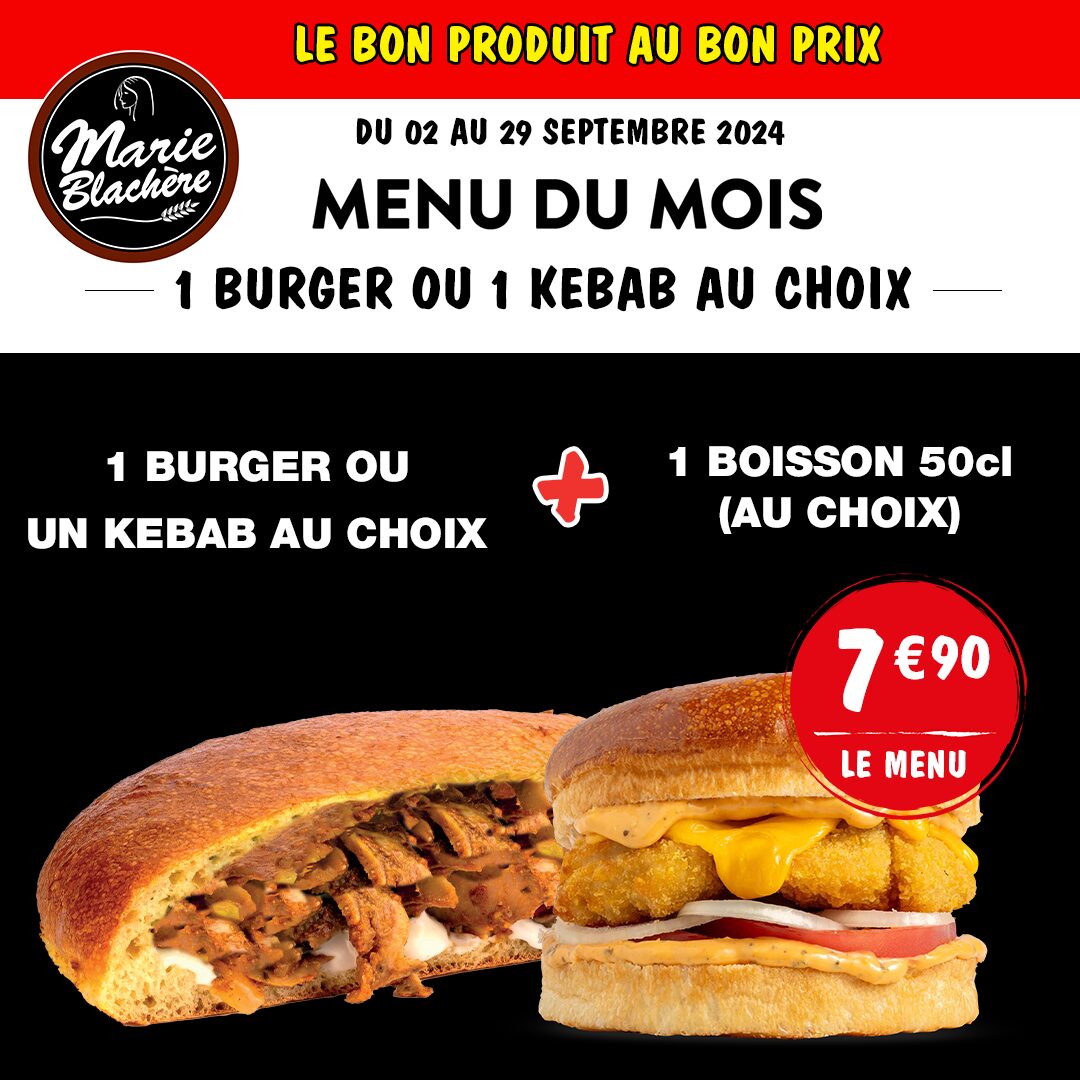 Le menu du mois - Marie Blachère