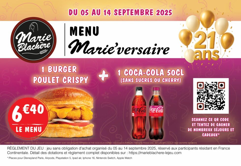 Offres et menus - Marie Blachère